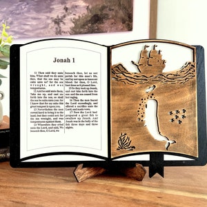 Jonah and the Fish Bible Add On, Bible Display Svg, Bible Decoration ...