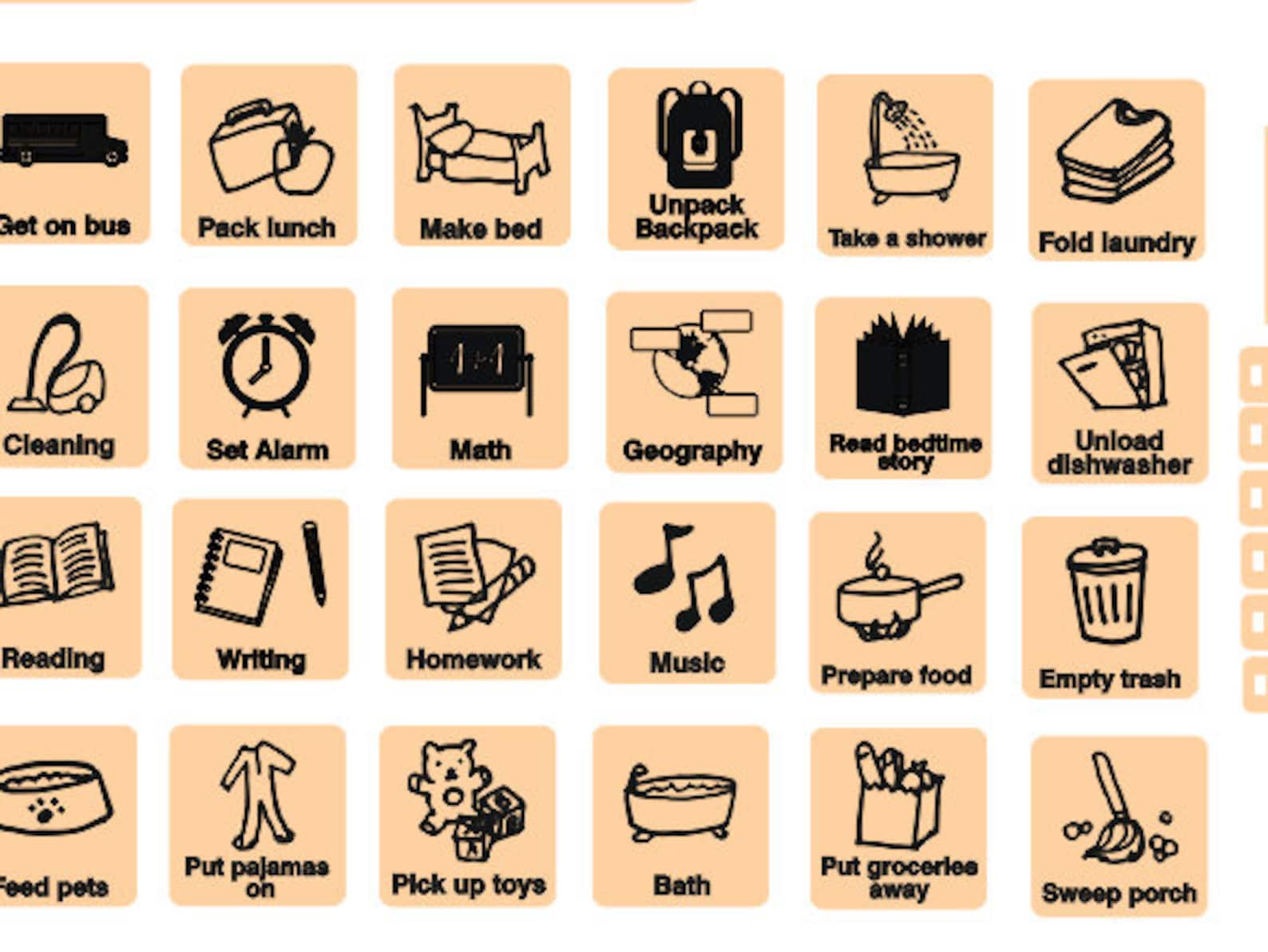 Daily Responsibilities Laser Cut, Responsibility Board SVG, Daily Chore ...