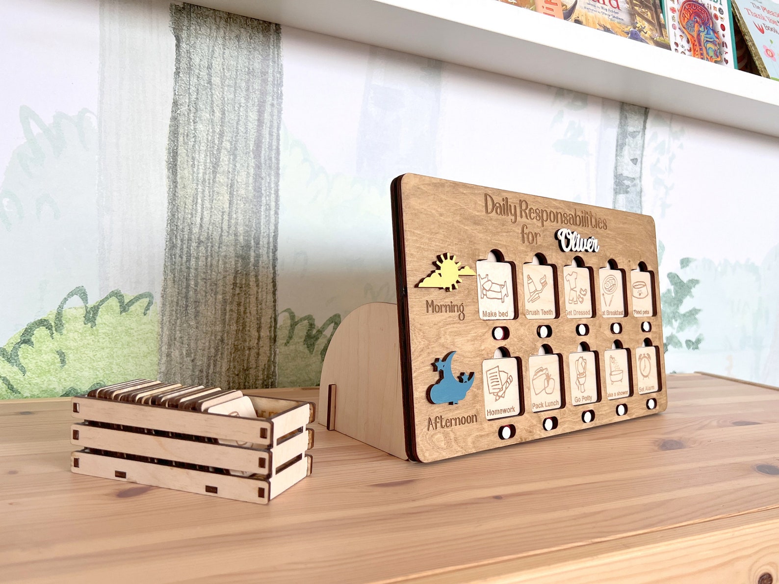 Daily Responsibilities Laser Cut, Responsibility Board SVG, Daily Chore ...