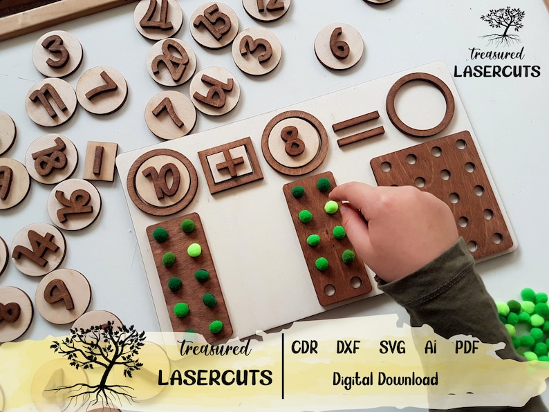 Math Game Lasercut Files Cdr Dxf Svg Educational Game for - Etsy