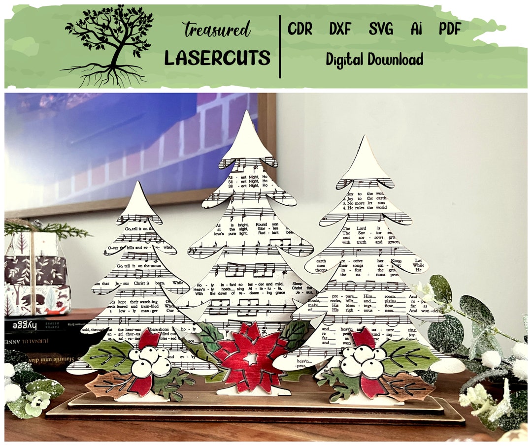 Christmas Tree Decoration SVG, Christmas Shelf Sitter Laser File ...