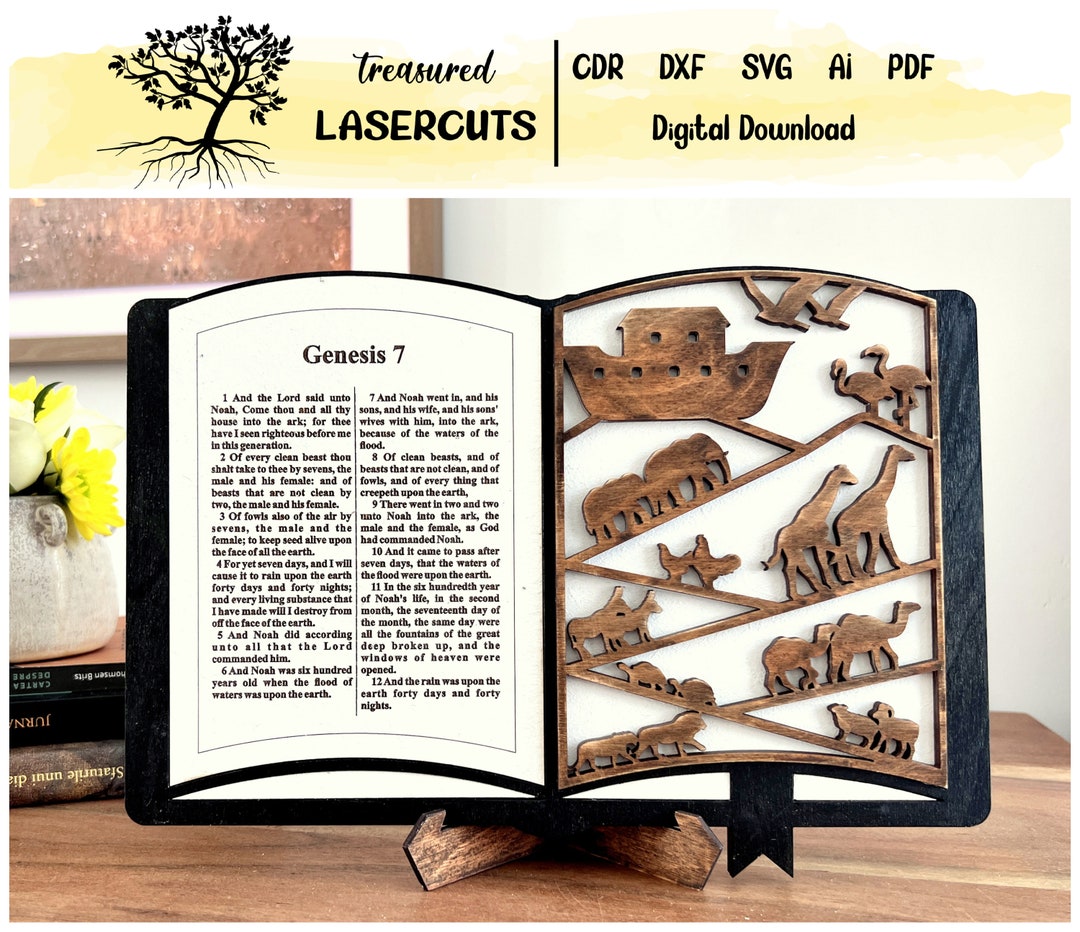 Noah's Ark Bible Add On, Bible Display Svg, Bible Decoration ...