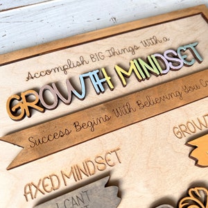 Growth Mindset Laser Cut , School Counseling Decor Glowforge, Therapy ...