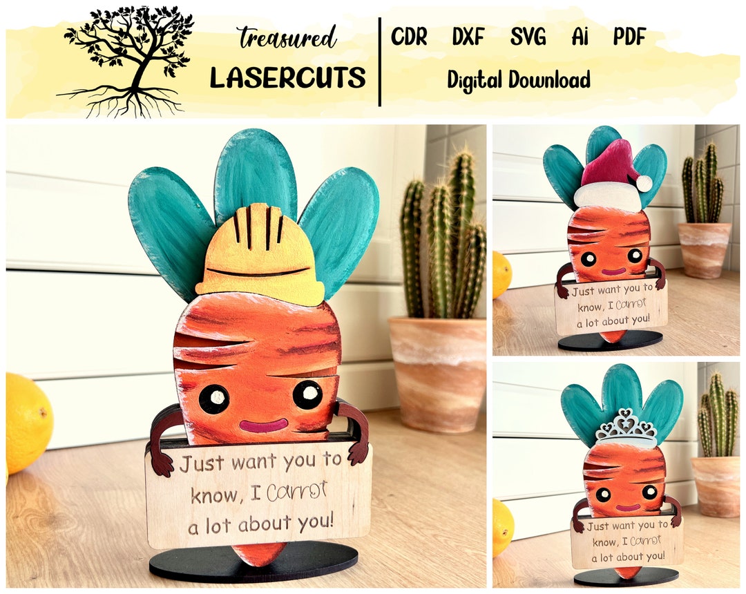 Carrot With Interchangeable Hats Svg, Positive Affirmation Decoration ...