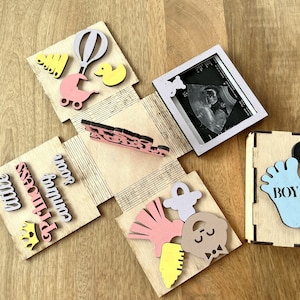 Gender Reveal Explosion Box SVG, Gender Reveal Surprise Box Svg, Gender ...