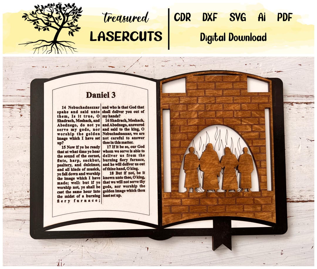 The Three in the Furnace Bible Add On, Bible Display Svg, Bible ...