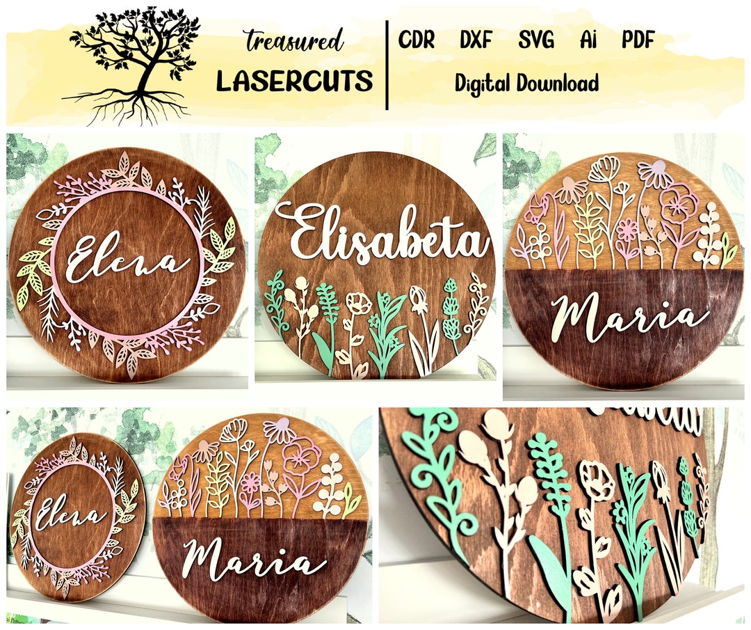 Name Sign Laser, Name Sign Svg, Nursery Sign Svg, Name Sign Laser File ...