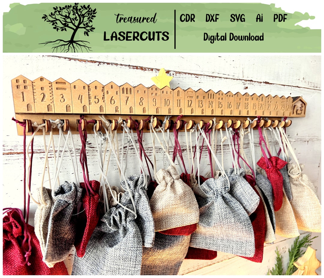 Nativity Calendar SVG, Advent Calendar Laser, Advent Calendar Svg ...