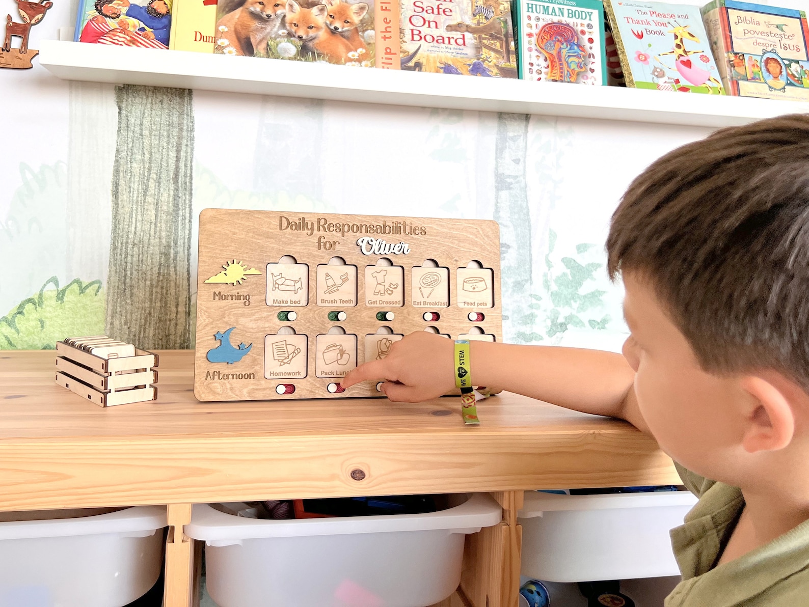 Daily Responsibilities Laser Cut, Responsibility Board SVG, Daily Chore ...