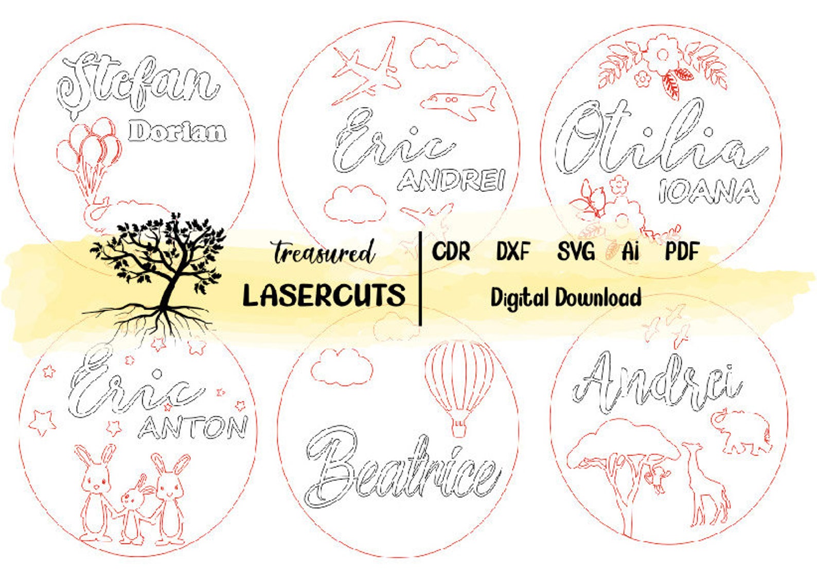 Name Sign Laser, Name Sign Svg, Nursery Sign Svg, Name Sign Laser File ...