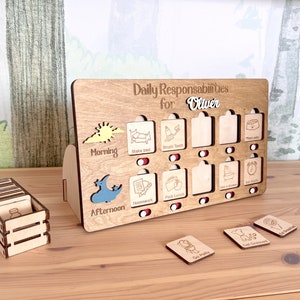 Daily Responsibilities Laser Cut, Responsibility Board SVG, Daily Chore ...