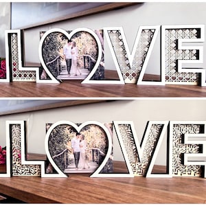 Photo Frame SVG, Love Photo Frame Laser Cut File, for Him for Her ...