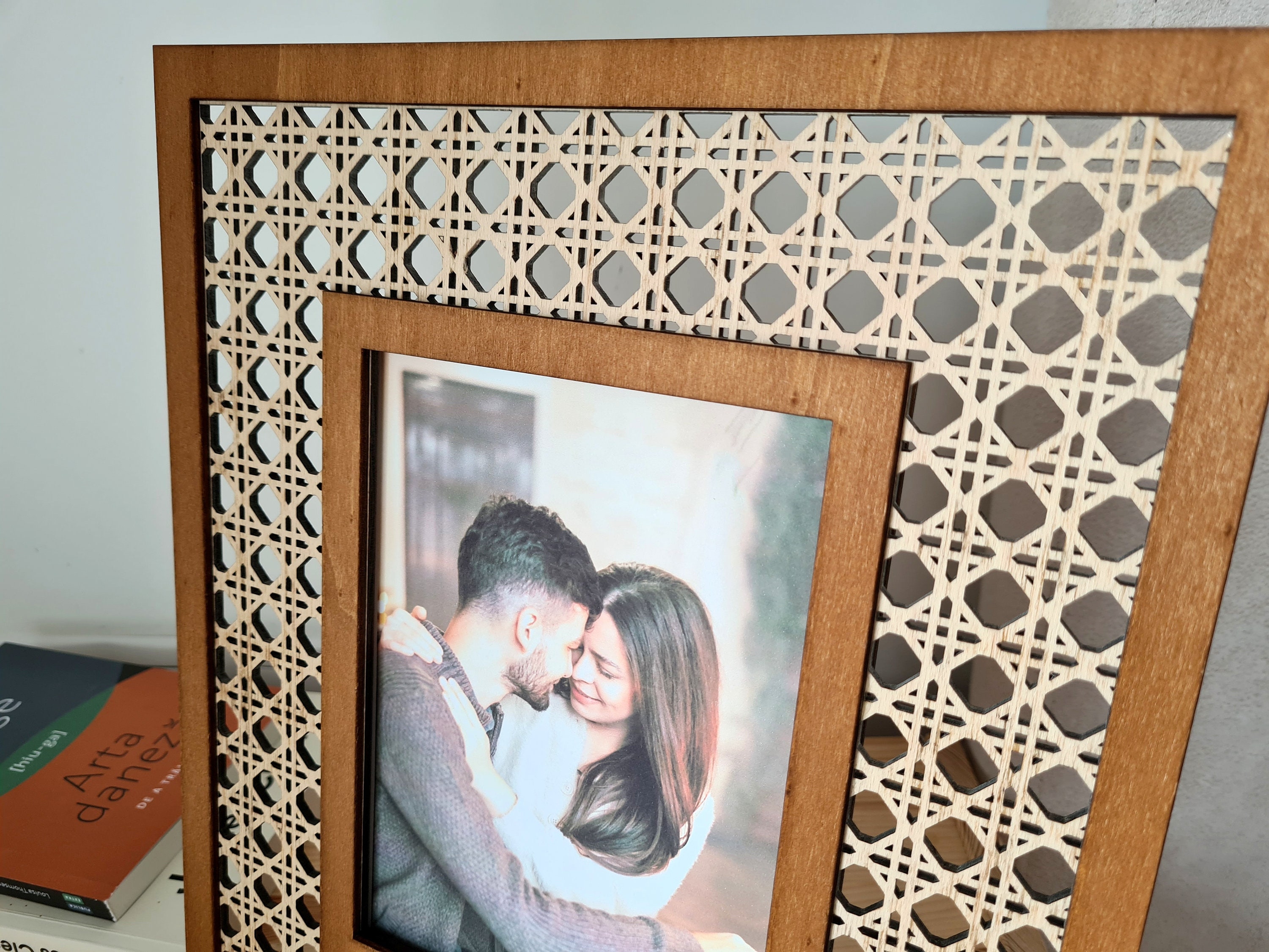 Rattan Photo Frame Bundle 3 Sizes, Cane Pattern Frame Templates Digital ...
