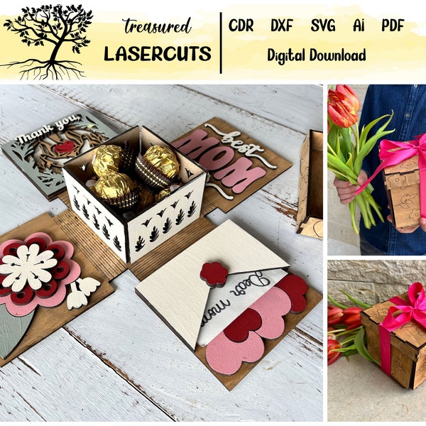 Exploding Box Svg - Etsy