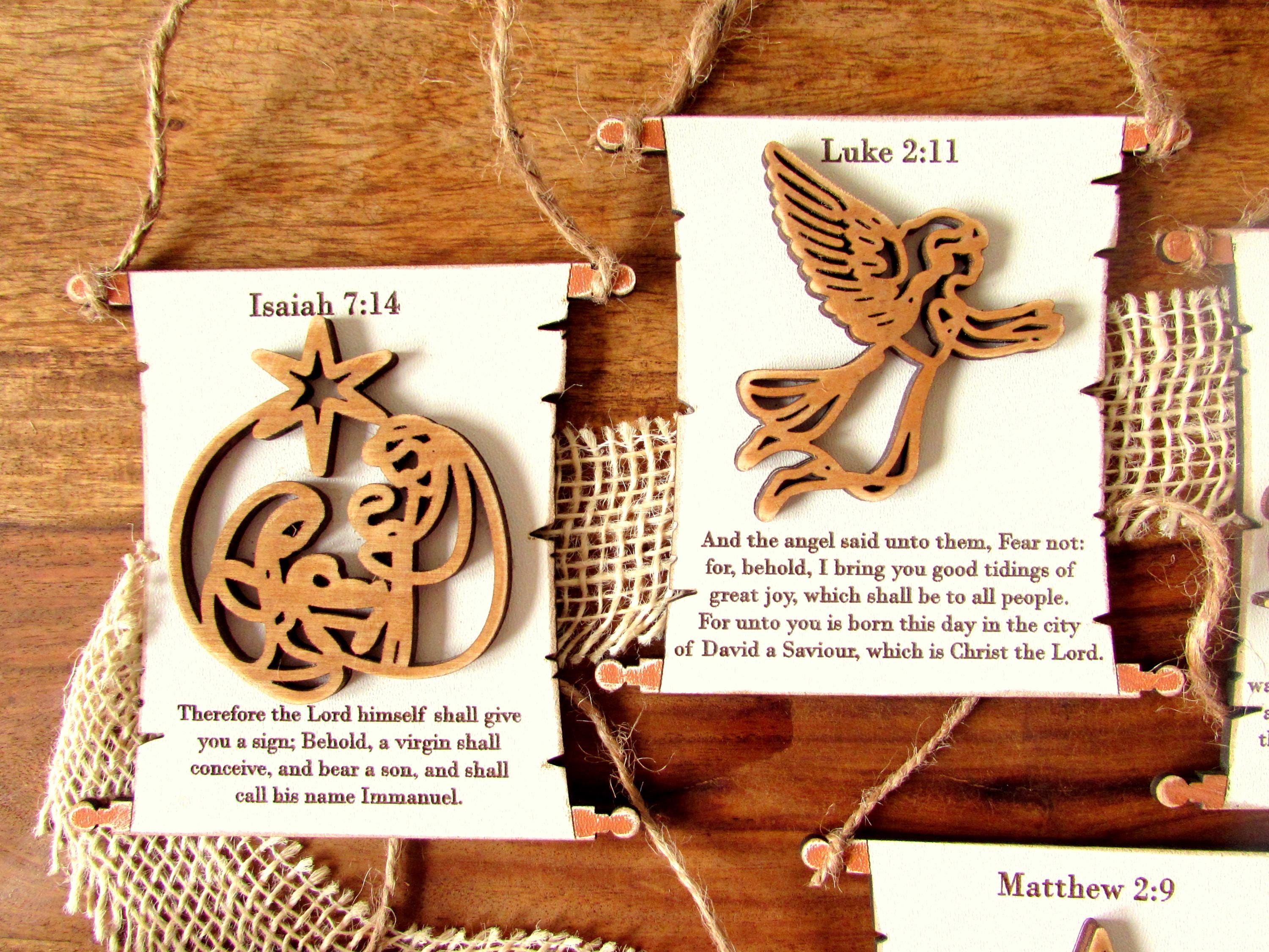 Nativity Scroll Ornament SVG, Nativity Ornament Laser Cut, Christmas ...