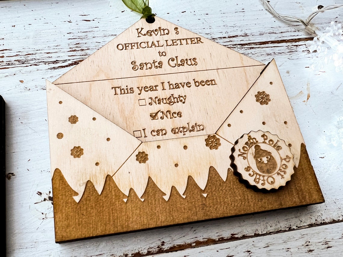 Letter to Santa Ornament Bundle SVG Vector 5 Designs Cdr Dxf - Etsy