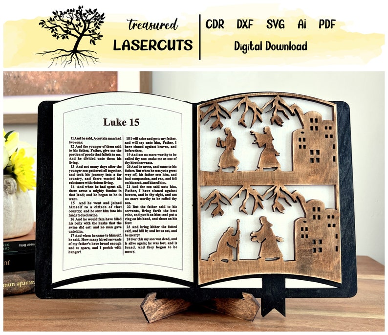 The Prodigal Son Bible Add On, Bible Display Svg, Bible Decoration ...