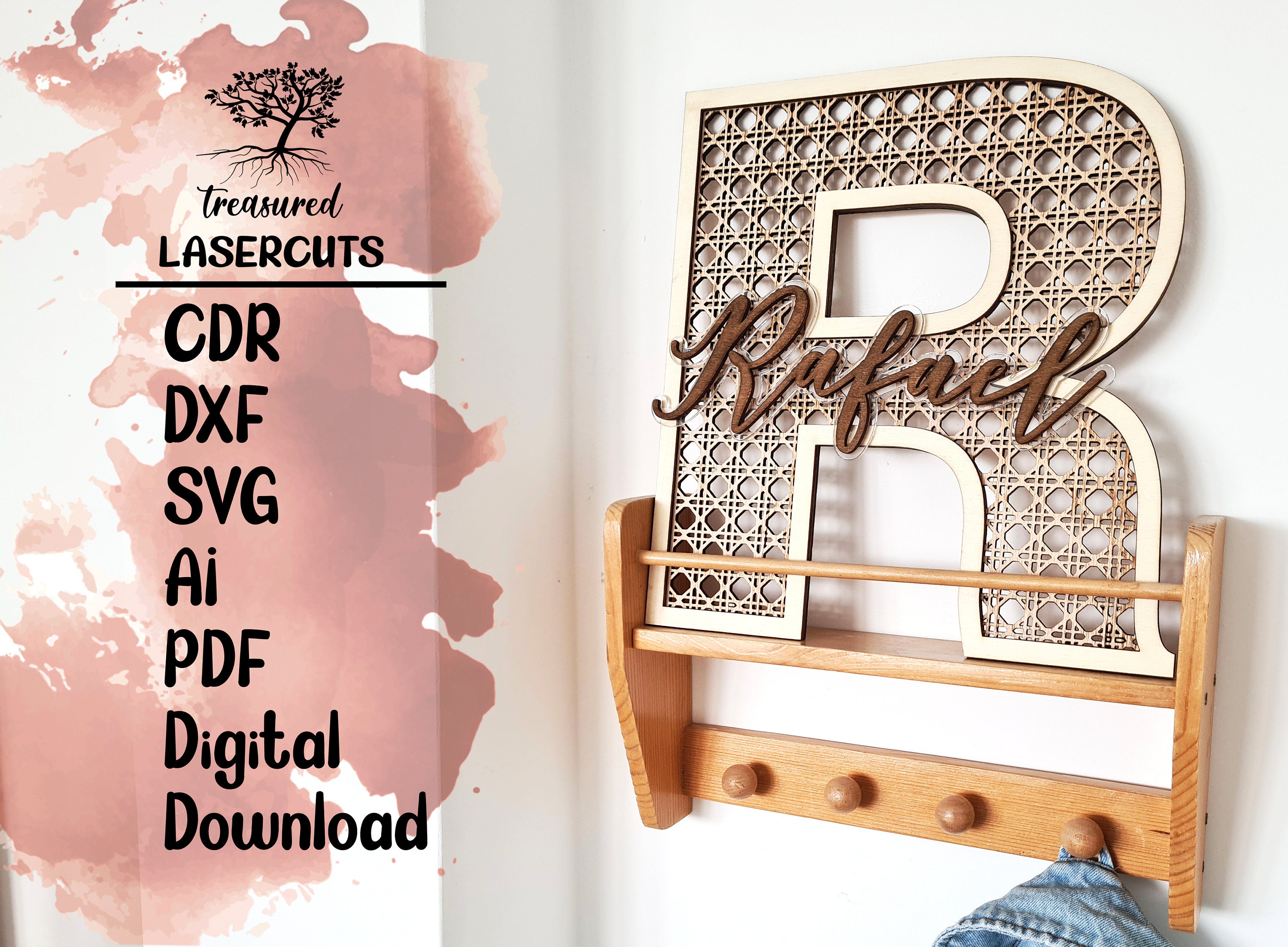 Rattan Alphabet and Numbers Cane (digital Files) - ALPHABET - 26 ...