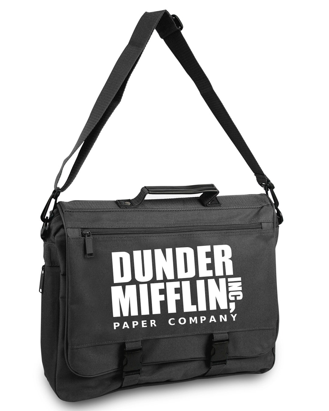 Dunder Mifflin Logo - the Office Briefcase Messenger Laptop Bag, the ...