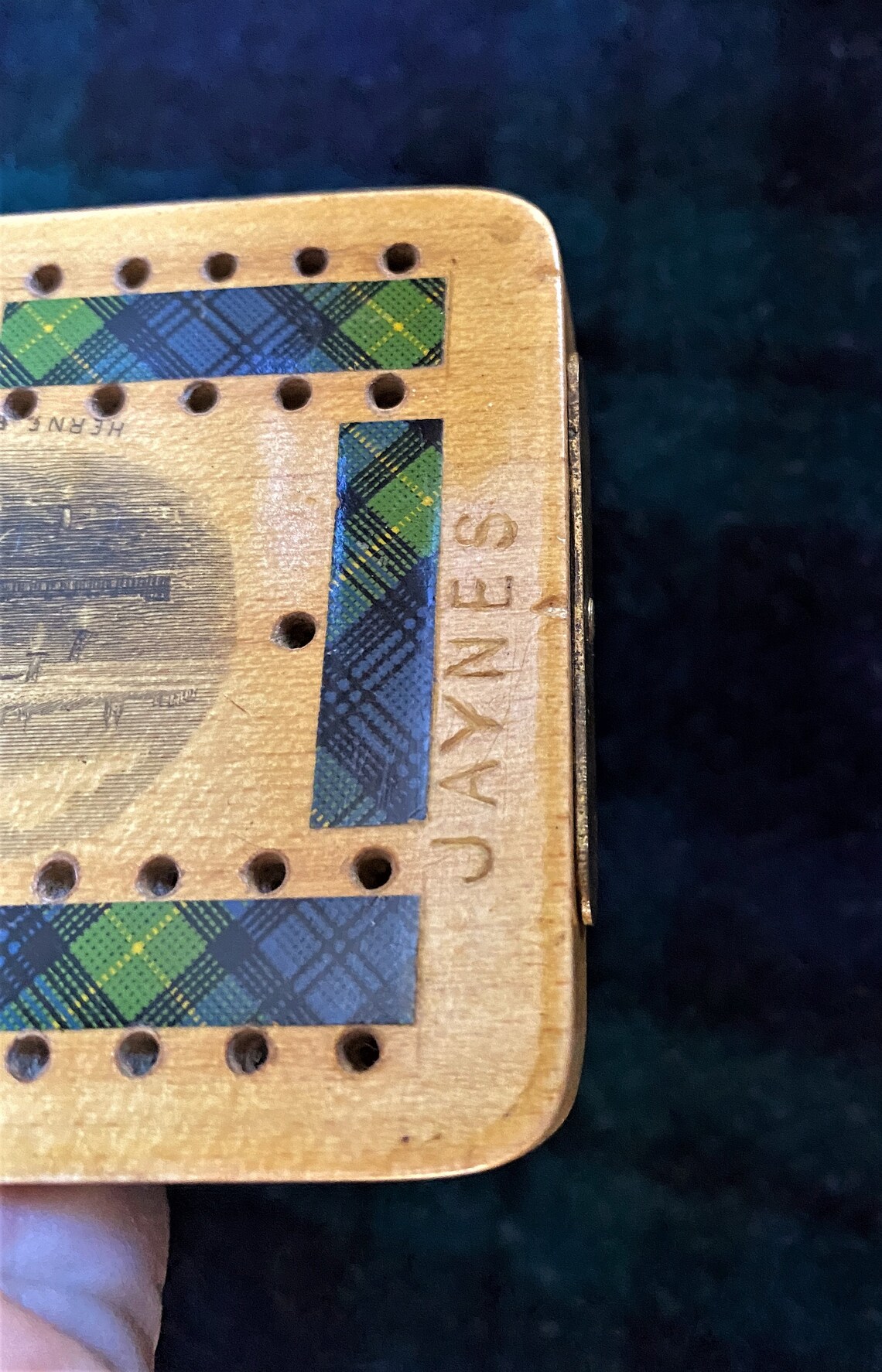 RARE Mauchline Ware/ Tartan Ware Antique Cribbage Board With - Etsy