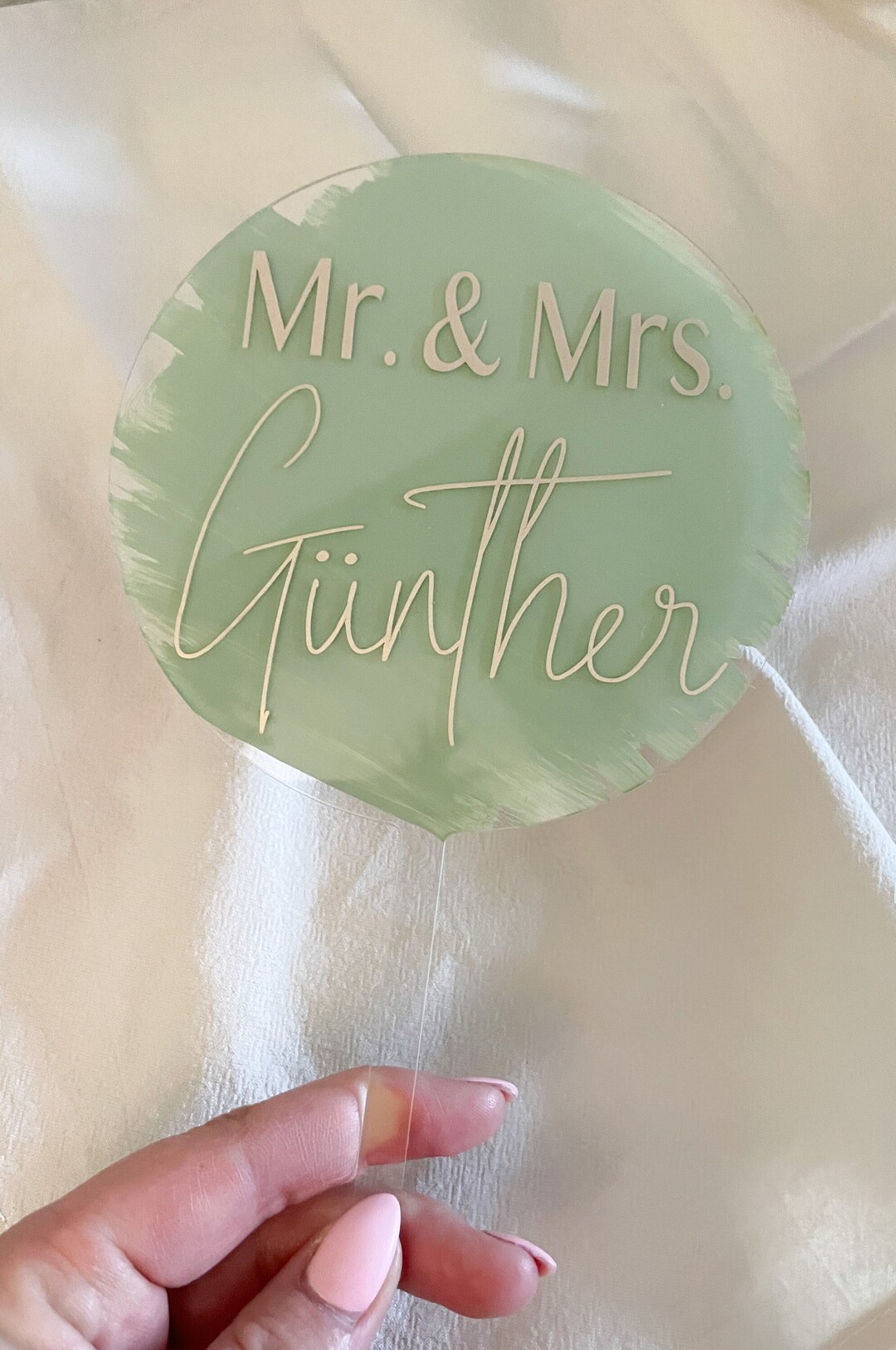 Acrylic Disc Cake Topper Cake Topper Wedding - Etsy