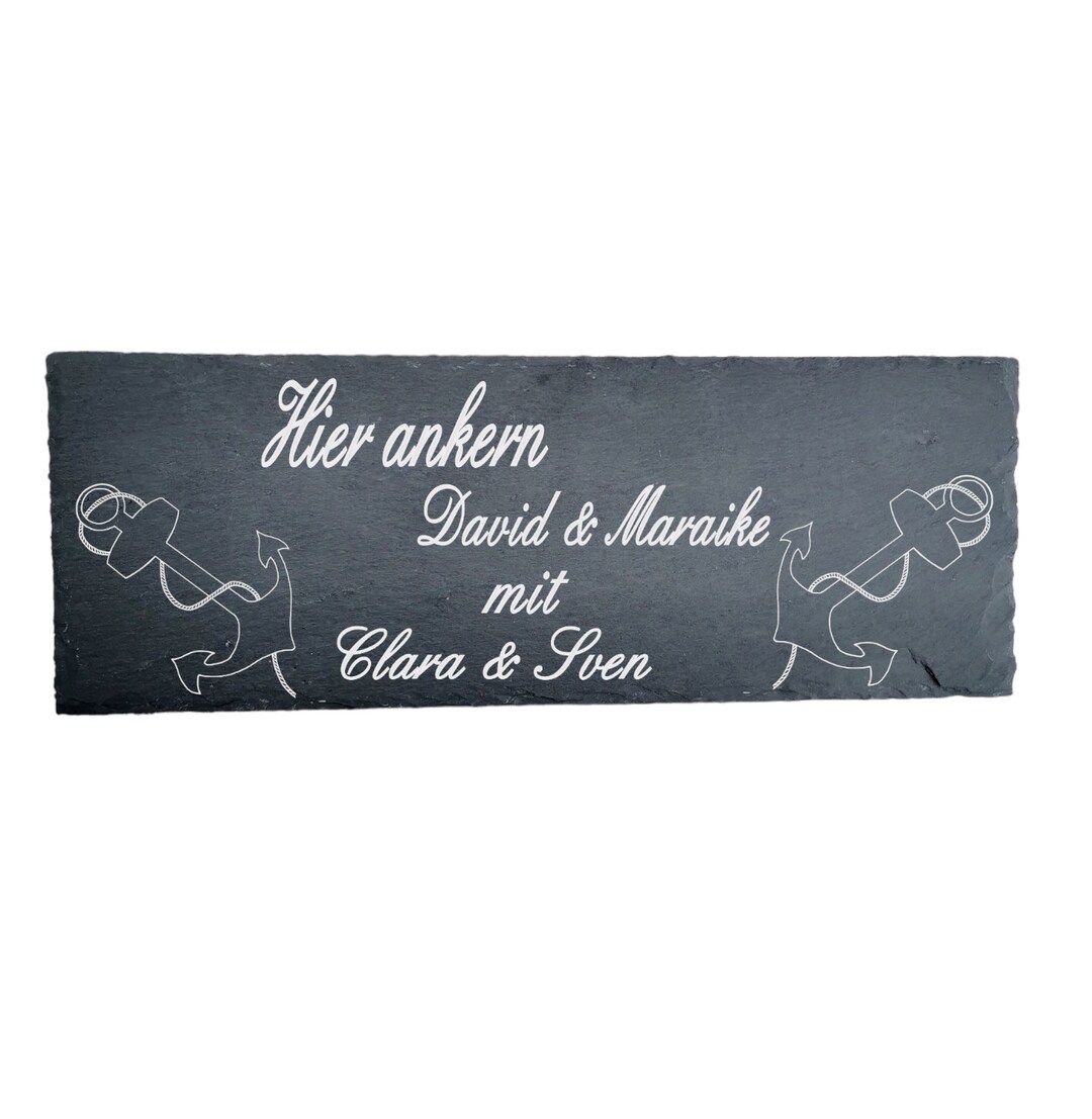 Large Door Sign Made of Slate 300 X 110 Mm Personalized Name - Etsy