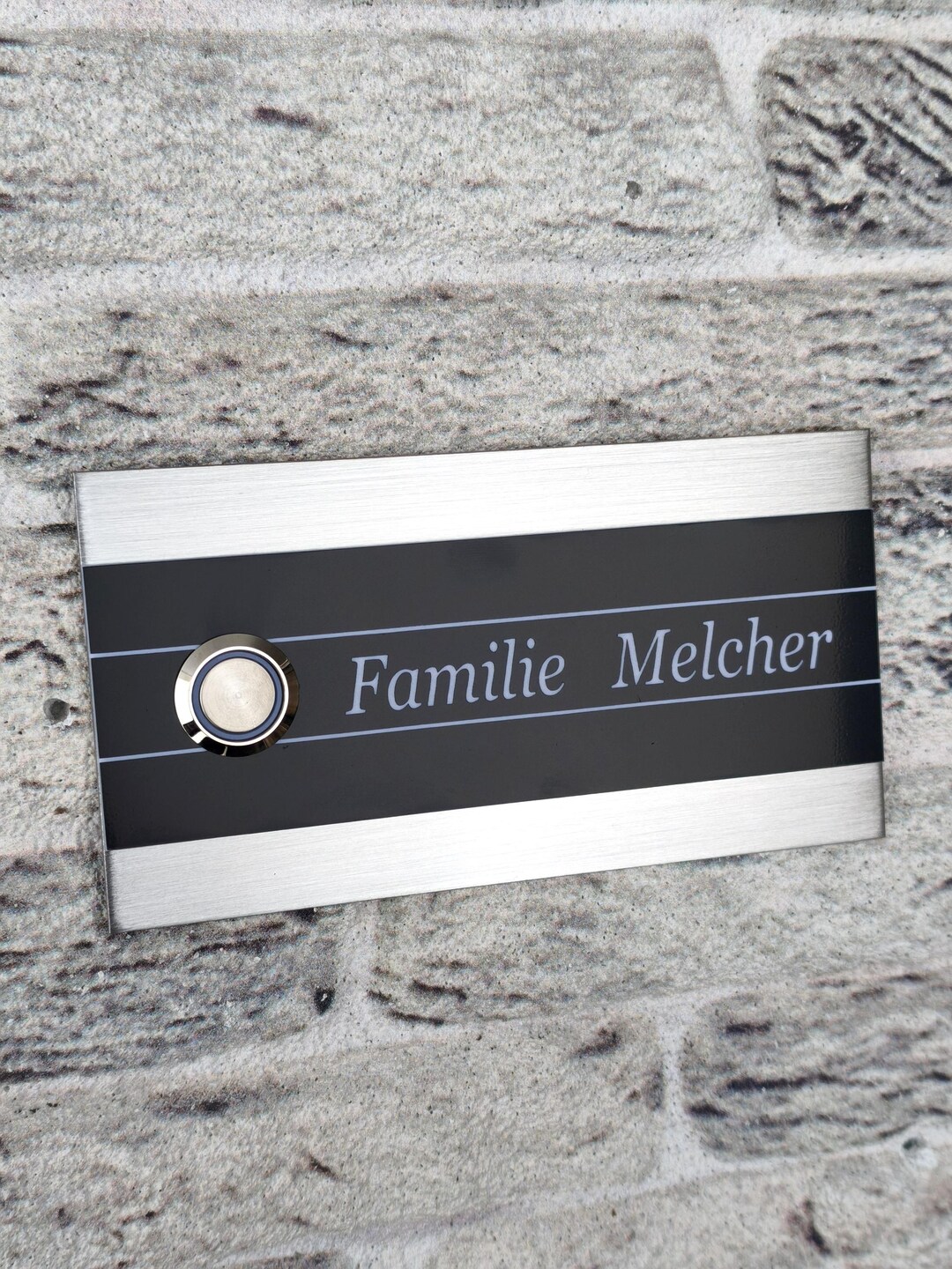 Designer Stainless Steel Doorbell Sign With LED Button, Personalized ...
