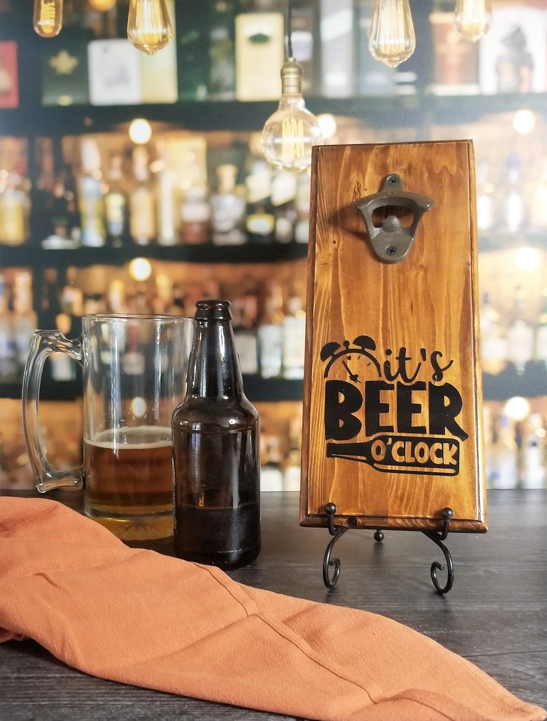 Magnetic Bottle Cap Opener Cap Catcher Wall Mounted Bottle - Etsy