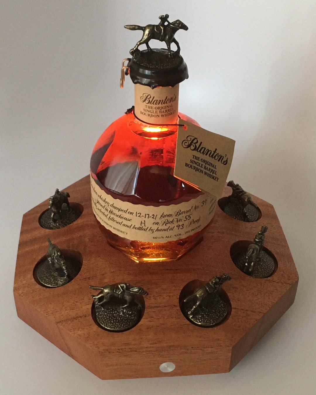 Blanton's Stopper Display, African Mahogany, LED Light, On/off Switch ...