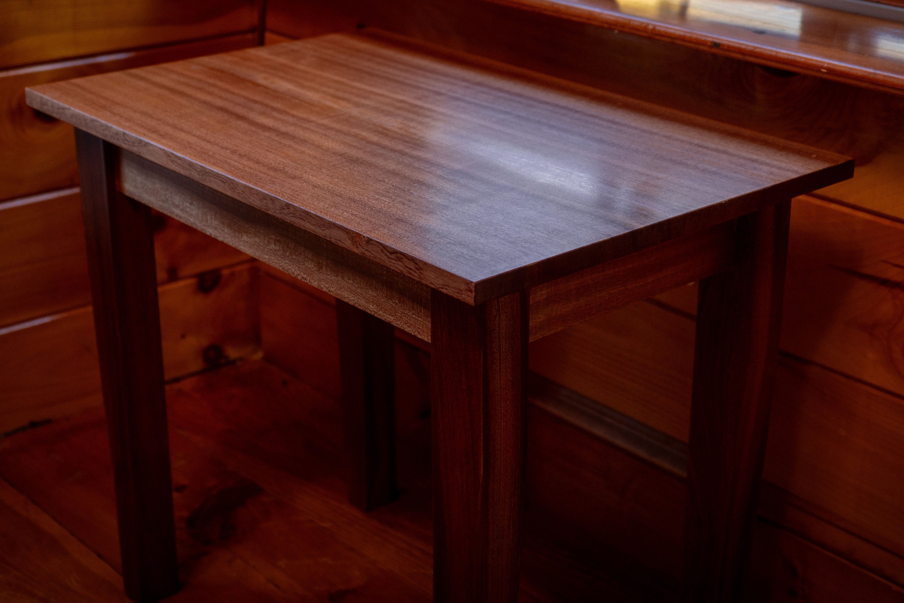 Sapele Mahogany End Table, Custom Made - Etsy
