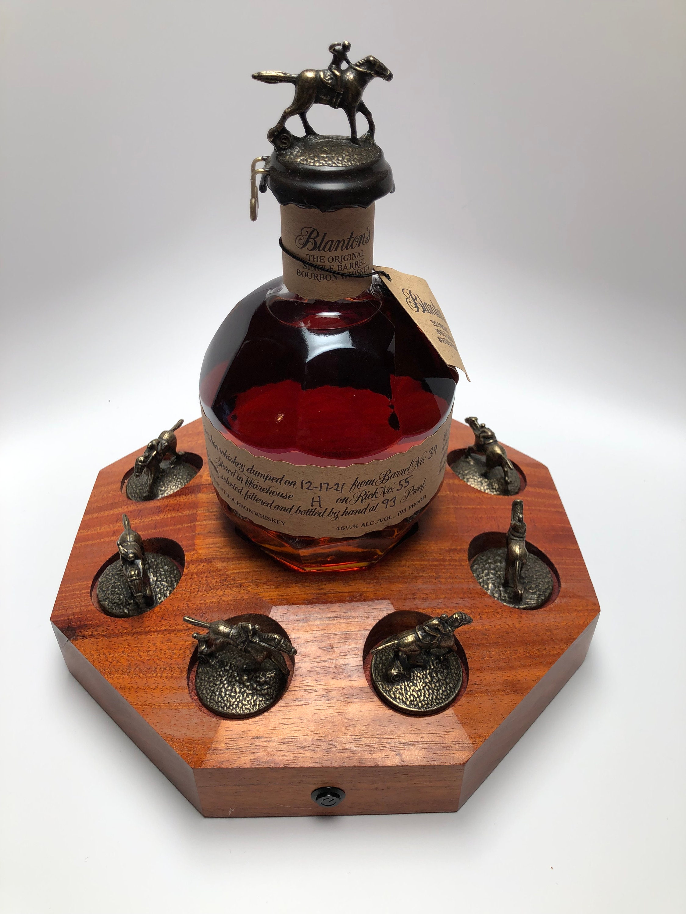 Blanton's Stopper Display, African Mahogany, 24 Node LED Light, On/off ...