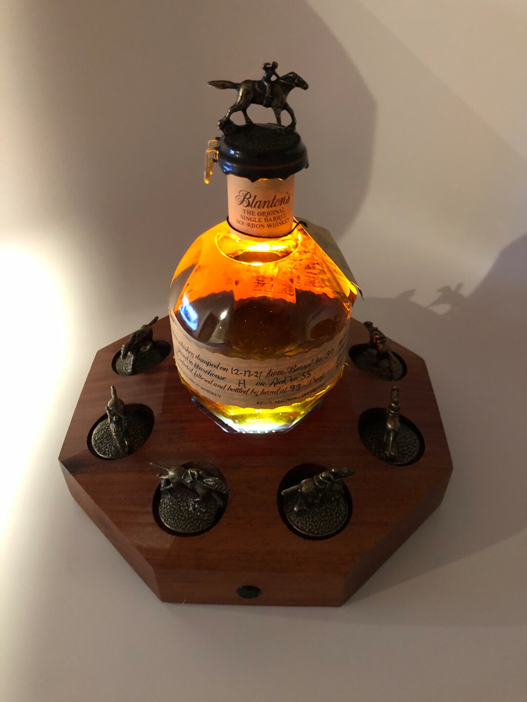 Blanton's Stopper Display, African Mahogany, 24 Node LED Light, On/off ...