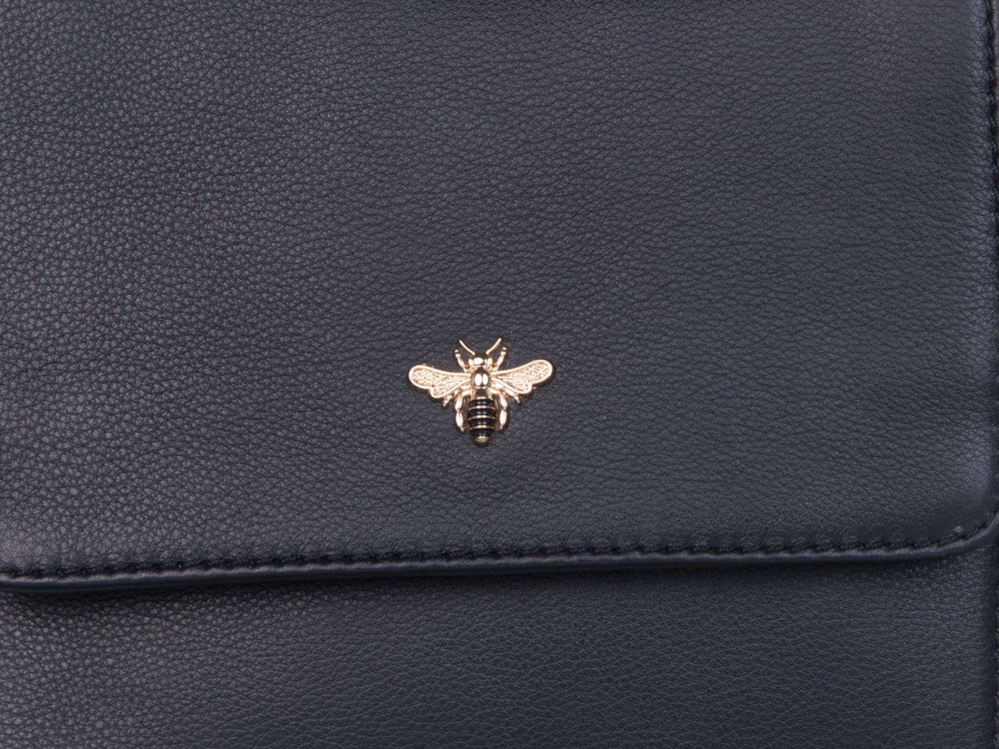 Premium Leather Bee Crossbody Black Hand Bag - Etsy