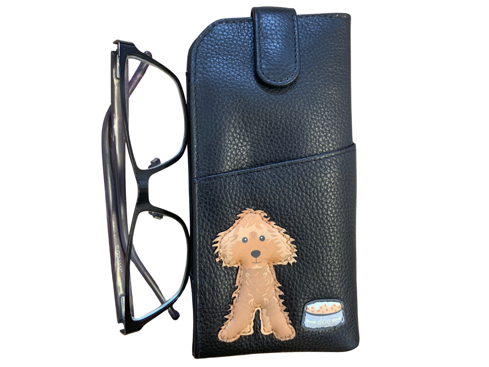 Cockapoo Dog Soft Leather Wide Fitting Glasses Case With - Etsy