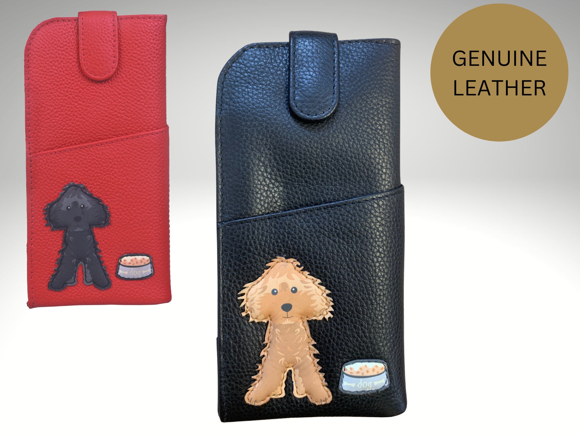 Cockapoo Dog Soft Leather Wide Fitting Glasses Case With - Etsy