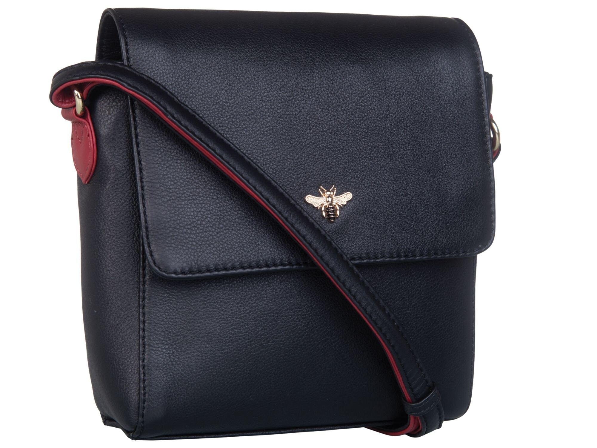 Premium Leather Bee Crossbody Black Hand Bag - Etsy