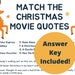 Match the Christmas Movie Quote, Christmas Party Game - Etsy