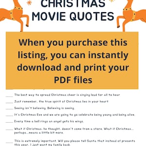 Match the Christmas Movie Quote, Christmas Party Game - Etsy