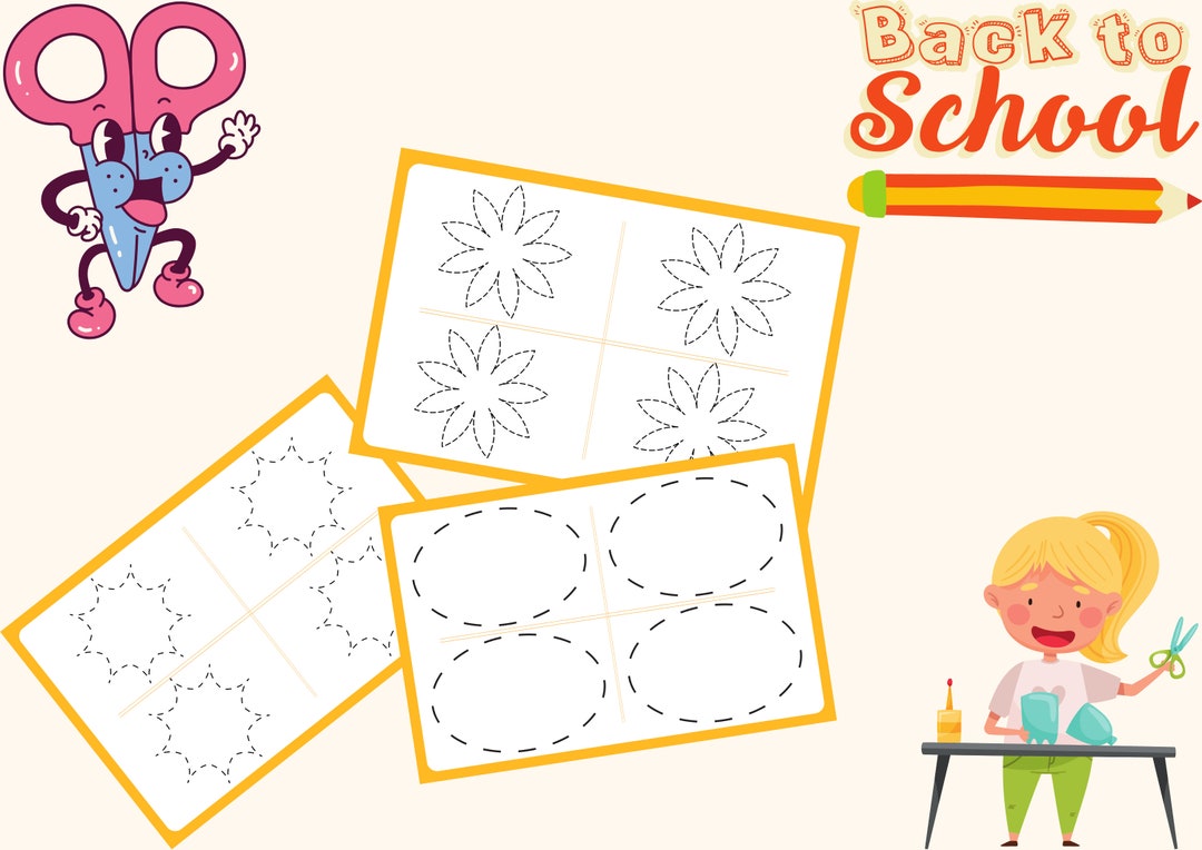 57 Printable Line Tracing and Cutting With Scissors Activity. Motor ...