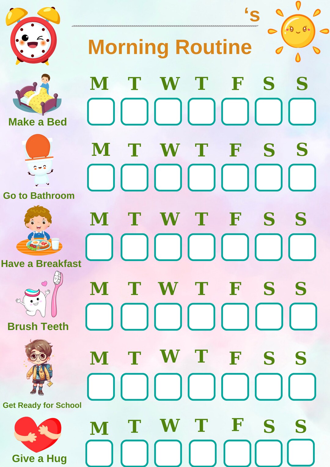 Daily Planner for Kids - Etsy