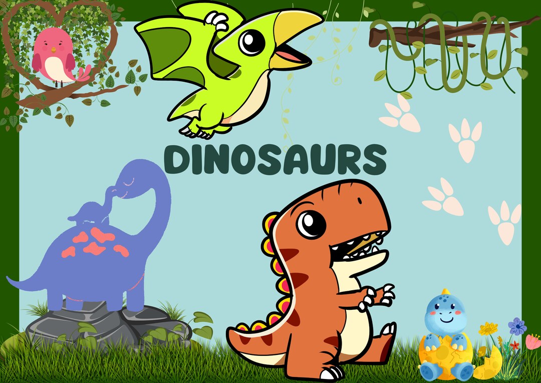 Jurassic Adventures: Interactive Dinosaur Coloring Book, Printable ...