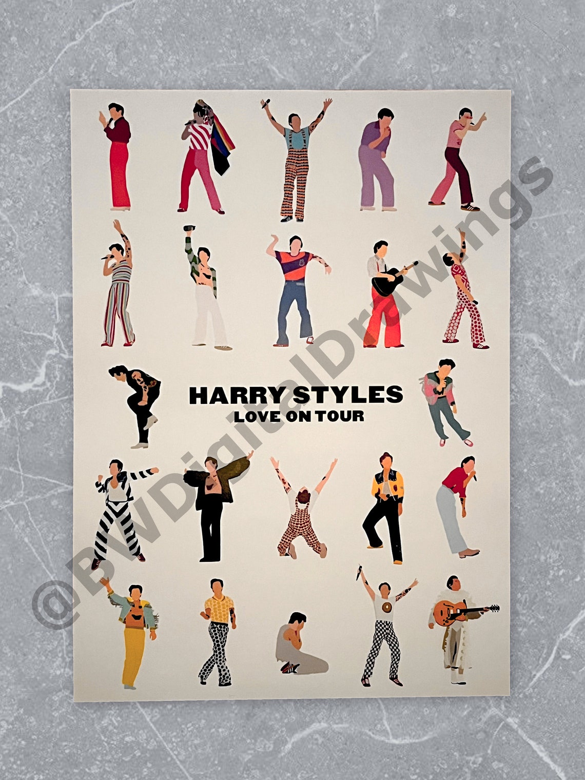 A4 HARRY STYLES *love on Tour* Poster - Etsy