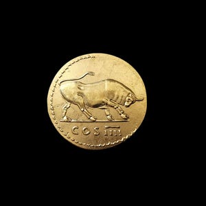 Titus & Bull Ancient Roman Aureus Gold Plated Reproduction Coin - Etsy