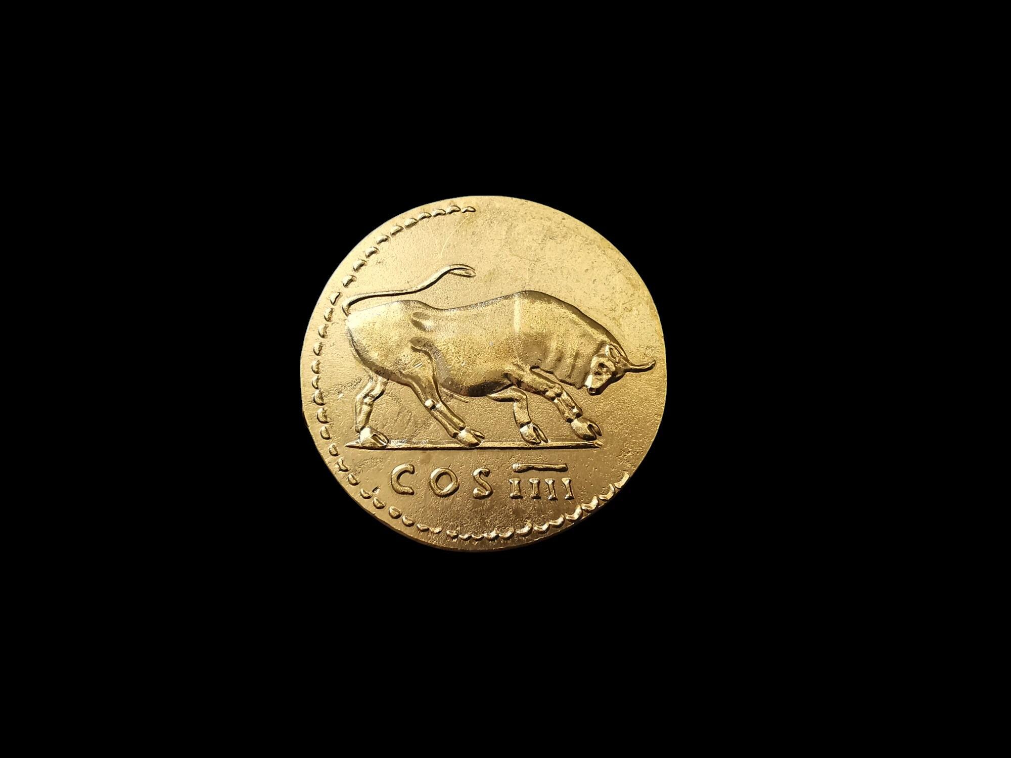 Titus & Bull Ancient Roman Aureus Gold Plated Reproduction Coin - Etsy