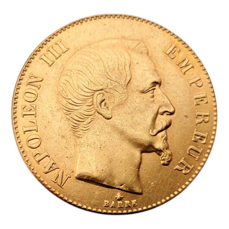 Napoleon 100 French Francs Gold Plated Reproduction Coin - Etsy