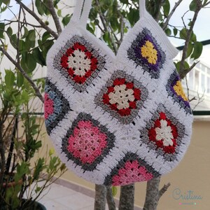 Boho Bag Crochet, Rainbow Bag,square Bag, Hippie Bag, Square Purse ...