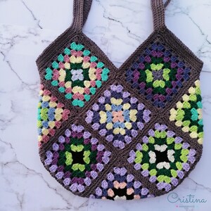 Boho Bag Crochet, Rainbow Bag,square Bag, Hippie Bag, Square Purse ...