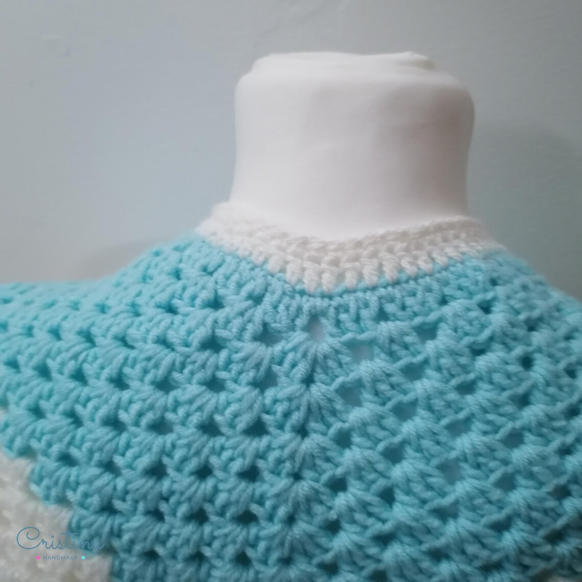 Poncho infantil de crochê feito à mão, capa boho de lã colorida - Etsy ...