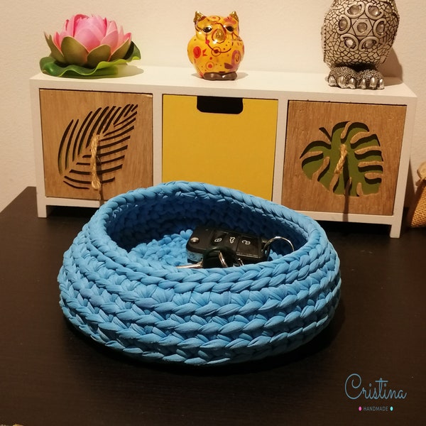 Rag Crochet Basket - Etsy