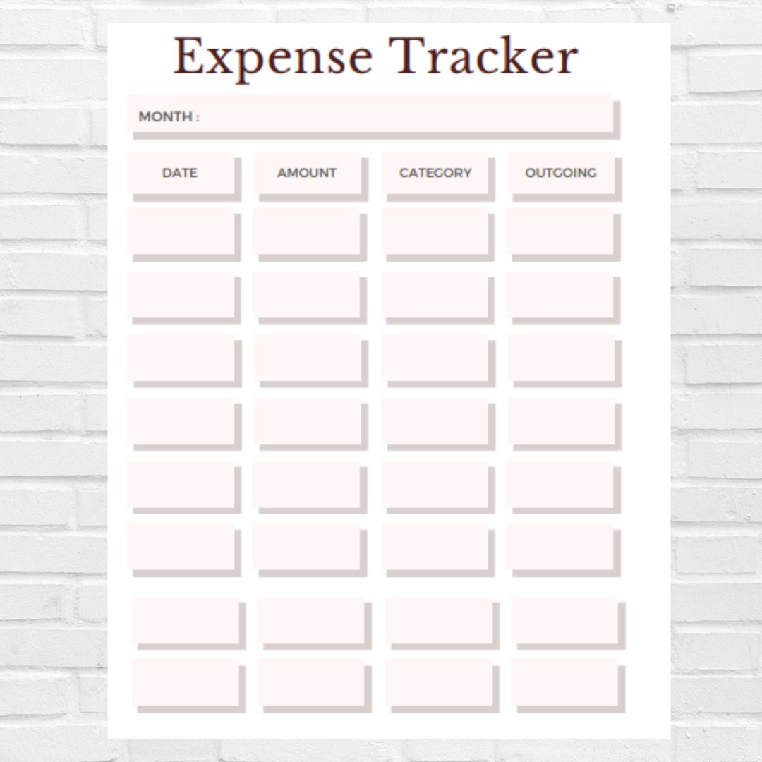 Expense Tracker | Spending Tracker | EASY TO USE Downloadable | Track ...